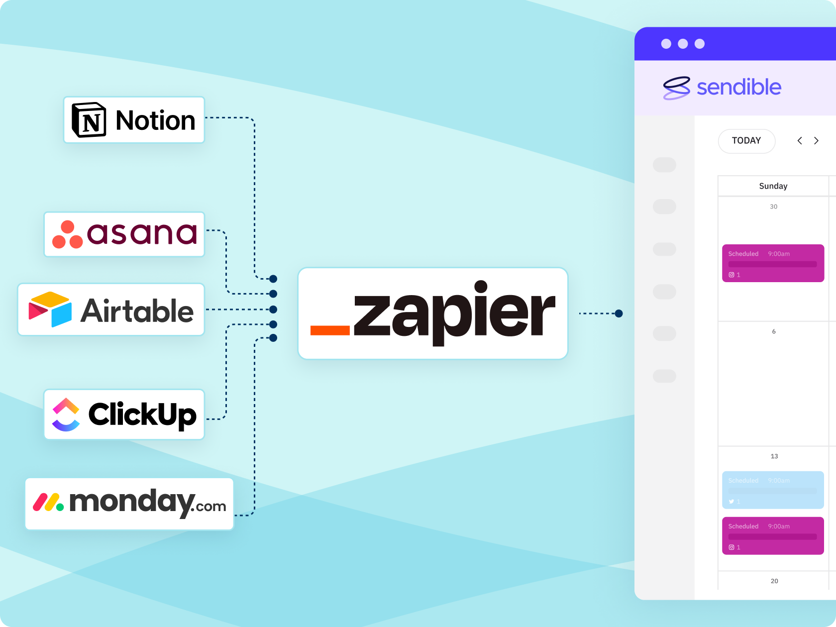 Automate social scheduling with Zapier & Sendible